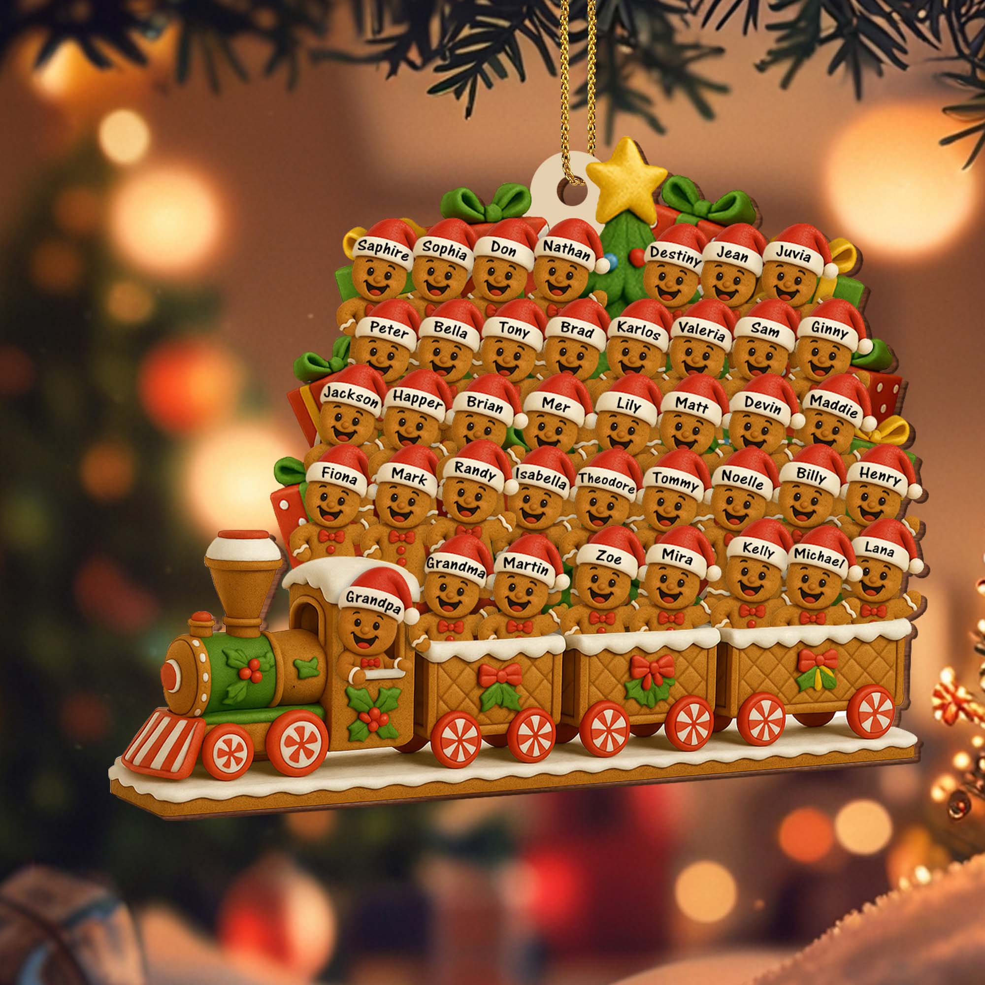 Celebrate The Holidays With Our Festive Gingerbread Train, Custom Wood ...