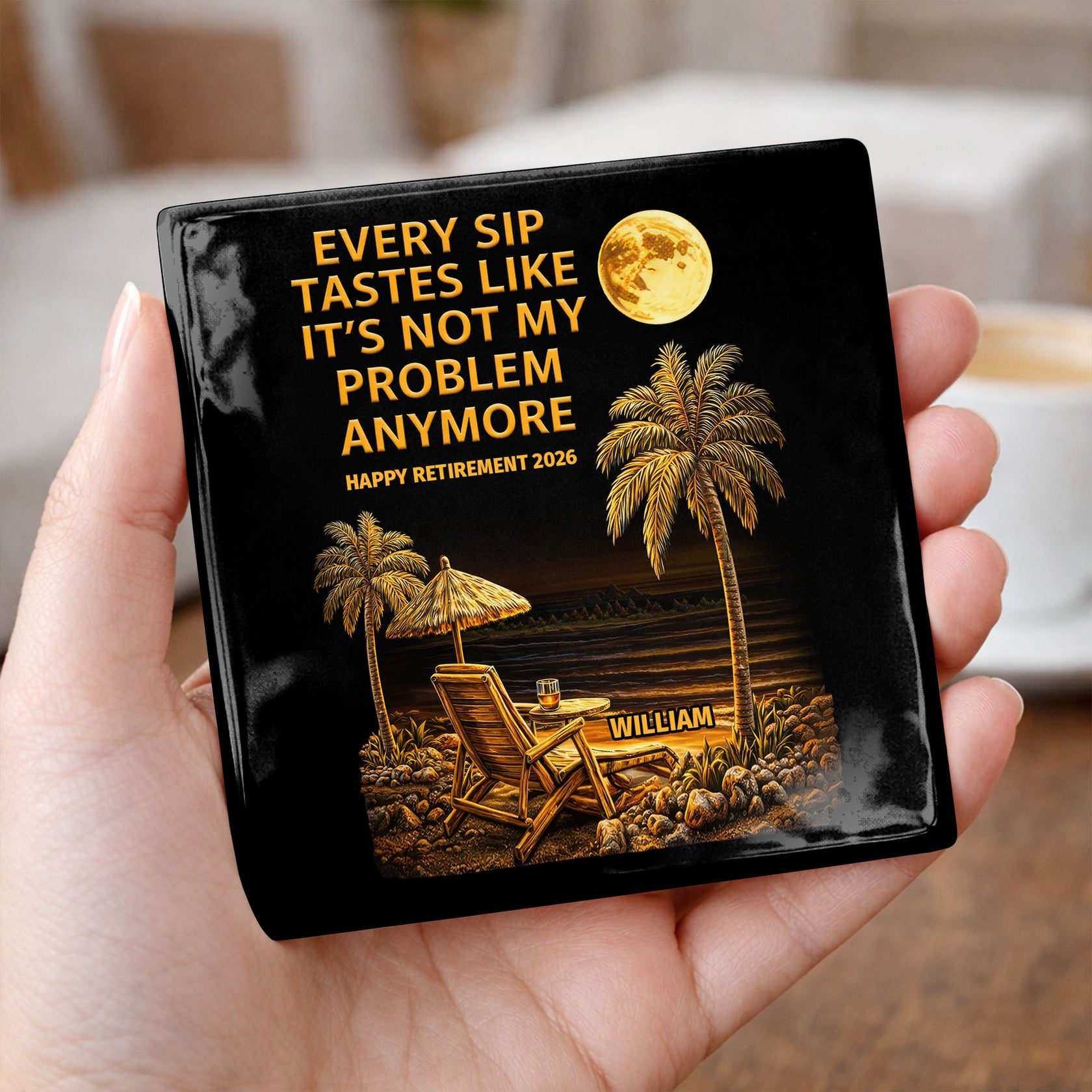 Not My Problem Anymore Coaster, Retirement Gift for Coworkers and Dad ...